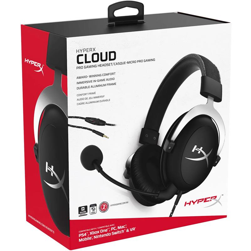 Auricular Kingston Hyper X Cloud Silver
