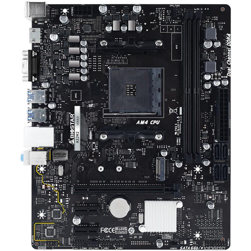 Motherboard Biostar A320 A32M2 AM4